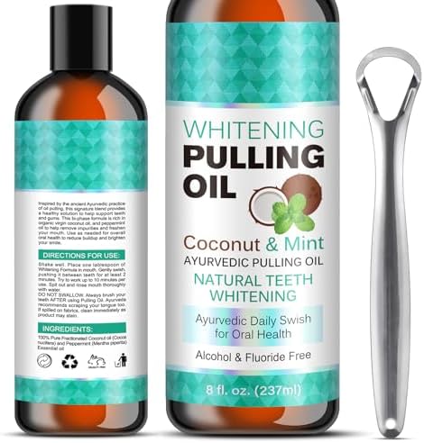 Amazon.com: Pulling Oil for Teeth with Natural Coconut&Peppermint ...