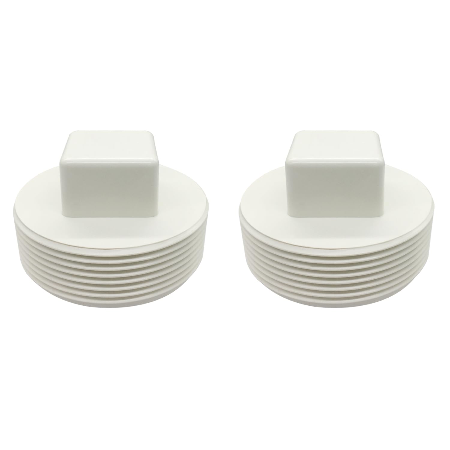 Snapklik.com : 2PCS 4" NPT Male Threaded PVC Cleanout Plug
