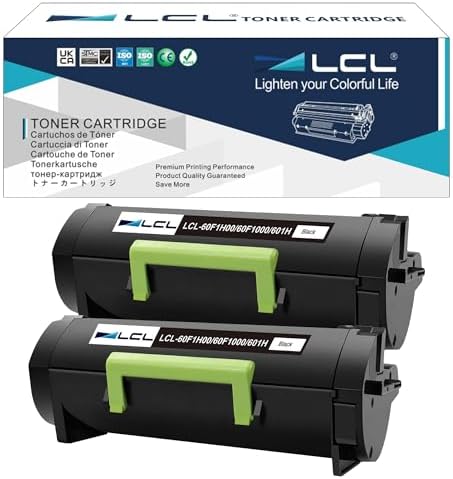 LCL Compatible for Lexmark 60F1000 601 (1-Pack, Black) Toner Cartridge ...