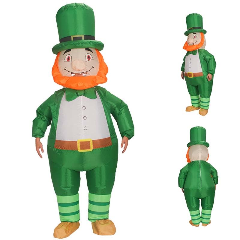 Amazon.com: Inflatable Leprechaun Costume Adult For St Patricks Day Air ...