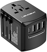 Amazon.com: LENCENT Universal Travel Adapter, International Charger ...