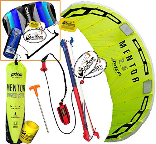 Buy Prism Mentor 2.5 Water Relaunch Kitesurfing Trainer Kite Bundle ...
