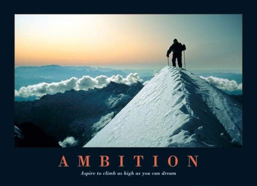 Amazon.com: Pyramid America Ambition-Mountain Climber on The Summit ...