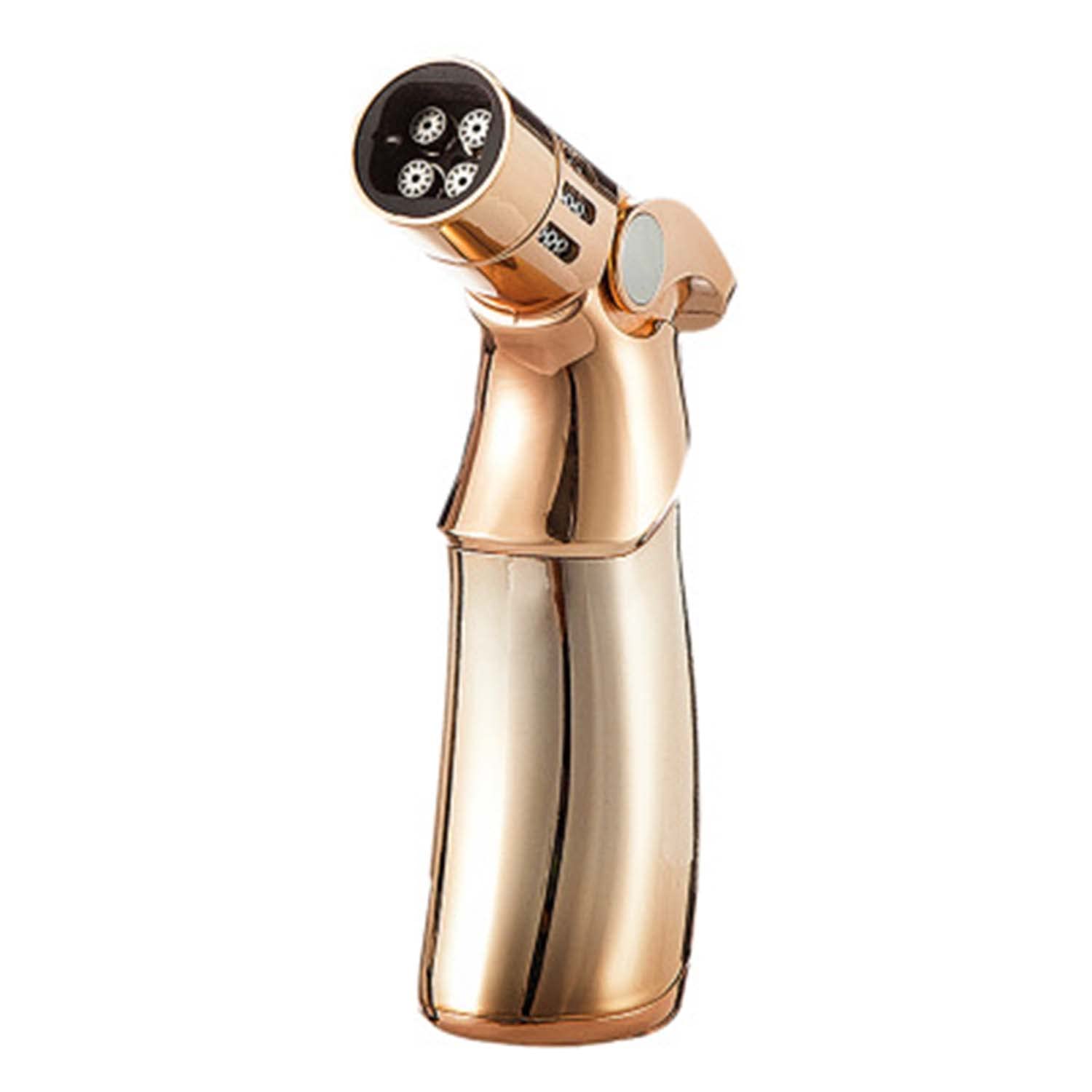 Buy Ausemo Cigar Lighter Quad 4 Jet Flame Metal Windproof Refillable ...