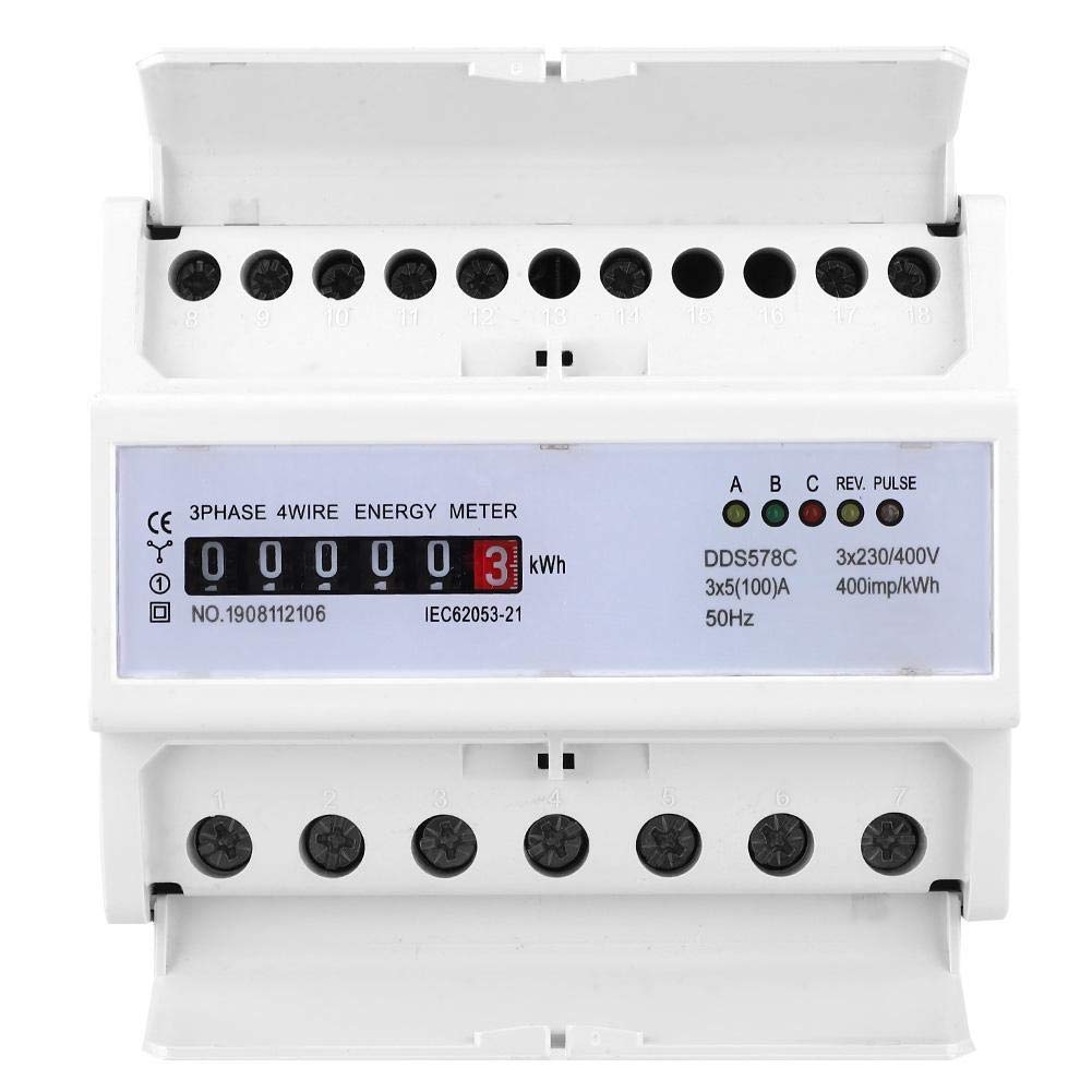 Buy 3 Phase 4 Wire Electric Meter, 380V AC Electricity Pulse Counter ...