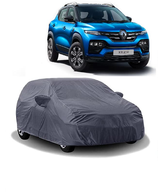 Carigiri Grey Car Body Cover for Renault Kiger(Triple Stitched,Mirror ...