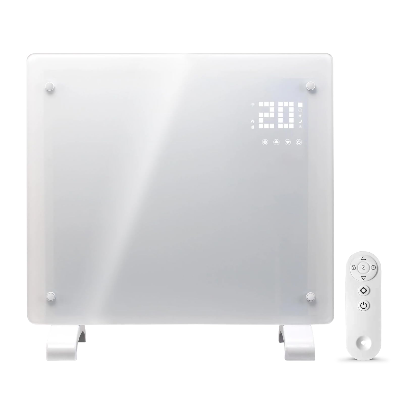 Devola Wifi Enabled Smart Electric Glass Panel Heater 500W | Alexa ...