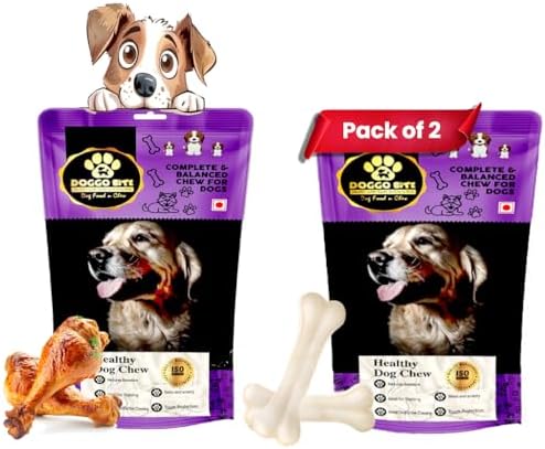 Buy DOGGO BITE Dog Treats Pressed Chew Bone, 500gm 5 Inch (Buy 1 Get 1 ...