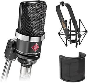 Amazon.com: Neumann TLM-102 Large Diaphragm Studio Condenser Microphone (Black) with Suspension ...