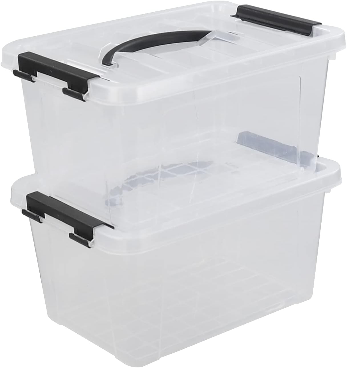 Amazon.com - Jandson 6 Pack Small Plastic Storage Bin with Lid, 6 Quart ...