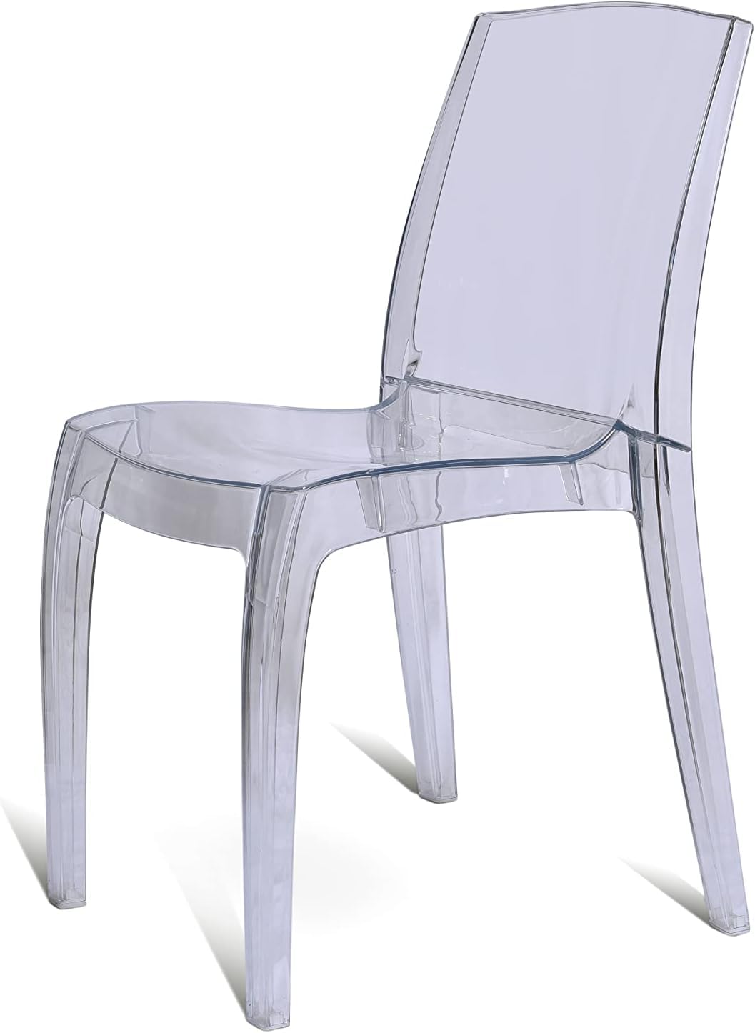 1 x Chair Clear Transparent, Recyclable, Strong, Made in UK, Stackable ...