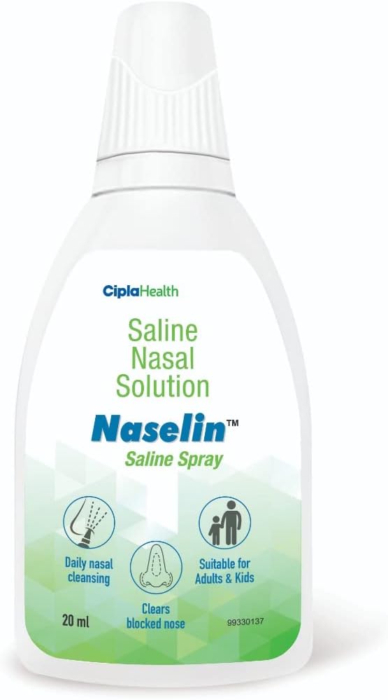 Cipla Naselin Saline Spray 20 ml | Clears nasal congestion ...