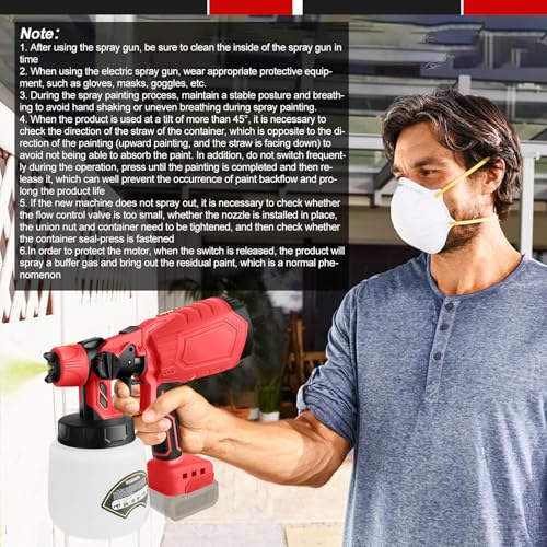 Cordless Paint Sprayer for Milwaukee M18 18V Battery, Brushless Motor ...