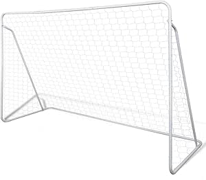 vidaXL Steel Soccer Goal Post with Net Set 240x90x150 cm | Weather ...