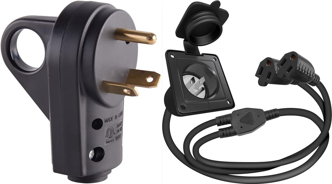Buy Veepeak30 Amp RV Plug Male Replacement TT-30P Heavy Duty Connector ...