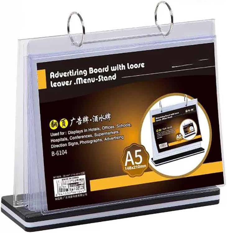 Amazon.com: HENGSENLI A5 multi-page flip display card label display ...