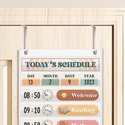 Snapklik.com : Godery Boho Daily Schedule Pocket Chart For Classroom