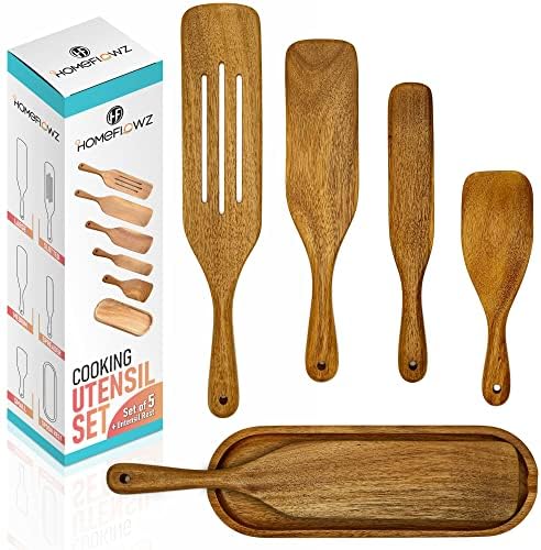 Amazon.com: As Seen on TV, Mad Hungry Spurtle 4pc Set, Acacia Premium ...