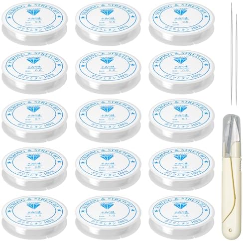 wonkeken 15 Pcs Transparent Elastic Thread Elastic Nylon Magic Rope(0 ...