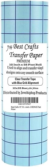 Amazon.com: JH Best Crafts Transfer Paper for Vinyl 12 Inch x 25 Feet ...