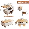 Amazon.com: Guyii 3-in-1 Multi-Functional Center Table, Lift-Top Coffee ...