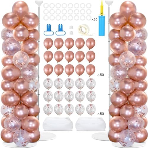Amazon.com: Hungdao 2 Sets Graduation Balloon Column Stand Kits with ...