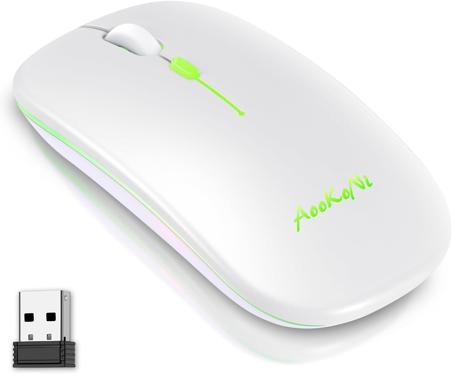 Amazon.com: AooKoNi Wireless Bluetooth Mouse, Rechargeable USB Optical ...