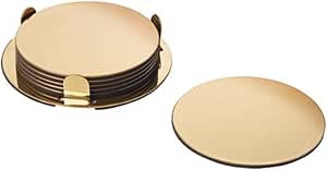 Amazon.com: IKEA Glattis Coasters With Holder Brass Color 6 pack Size 3 ...