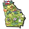 Amazon.com: Georgia Artwood State Magnet Collectible Souvenirs and ...