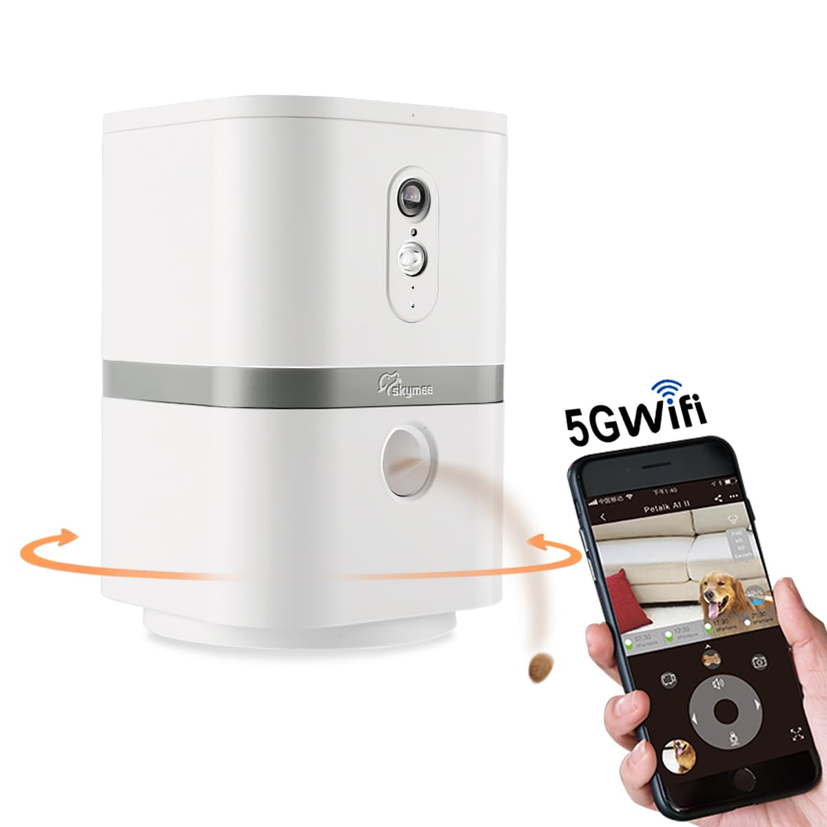 Amazon.com: SKYMEE Petalk AI II Dog Camera Automatic Treat Dispenser ...