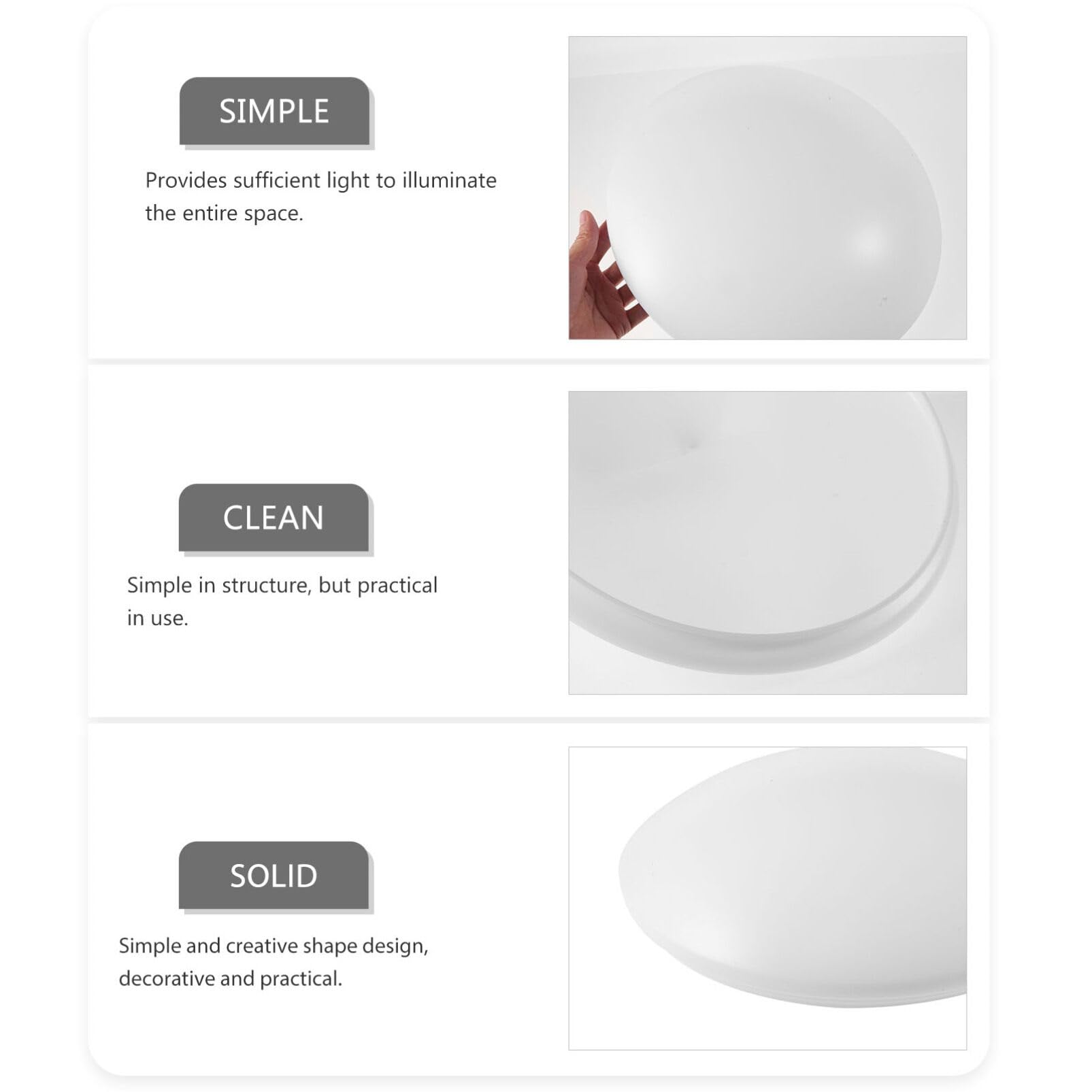 Round Replacement Light Diffusers Hemobllo 6pcs Lamp Shade Diffusers