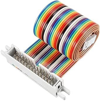 Amazon.co.jp: XYWHPGV IDCレインボーワイヤーフラットリボンケーブル26PFC / FDコネクタ2.54mmピッチ0.5m / 1.64ft長さ(7e2d2 d23c0 ...