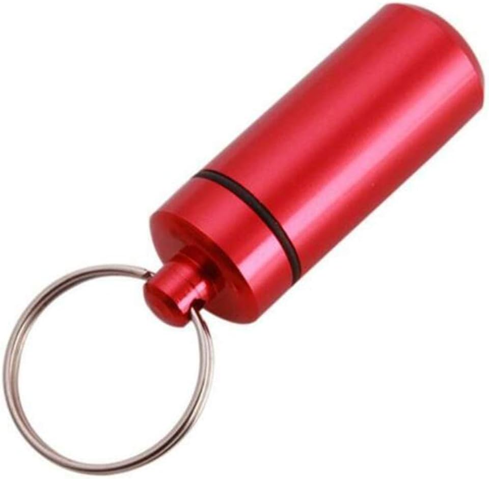 Amazon.com: Grandiy Pill Box Organizer Keychain Portable Mini Pill Box ...