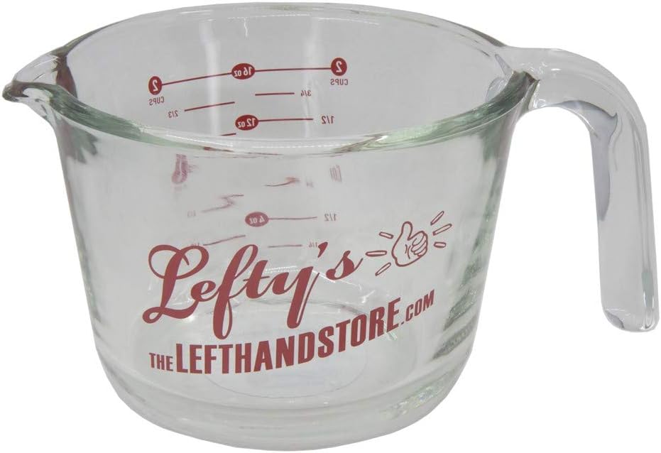 Amazon.com: Lefty's Left-Handed 2-Cup Glass Measuring Cup: Home & Kitchen