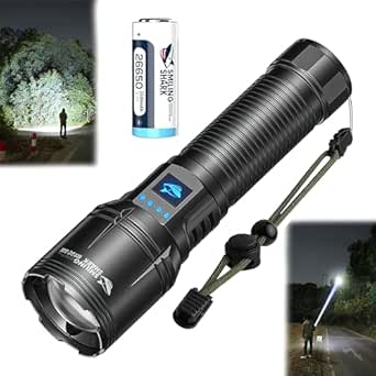 BRAINLE Kisan LED Torch Light High Power - Rechargeable Powerful ...