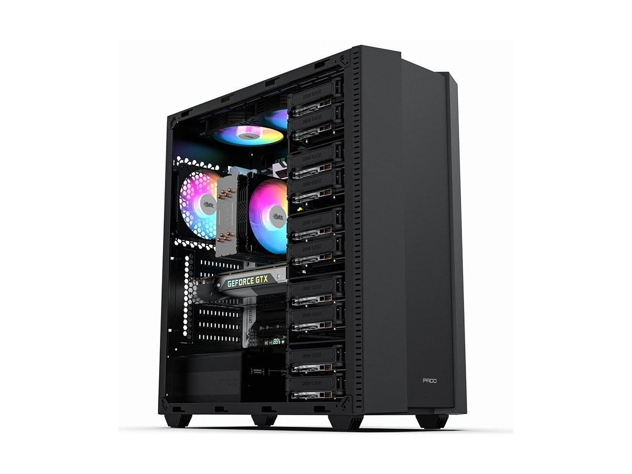 Amazon.com: CORN ATX Full Tower Computer PC Case, 10* HDD Drive Bays ...