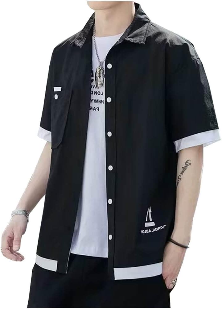 Amazon.co.jp: [KOTRBOY] 夏服 メンズ 半袖 シャツ 吸汗速乾 汗染み防止 快適な 軽い 柔らかい かっこいい ...