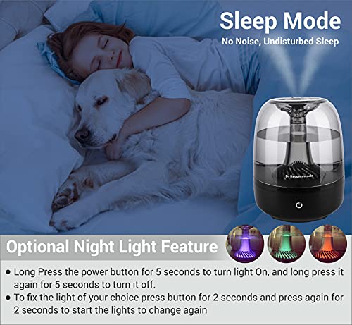 Dr Recommends Humidifier For Cold And Cough, Easy Top Fill 4L Large ...