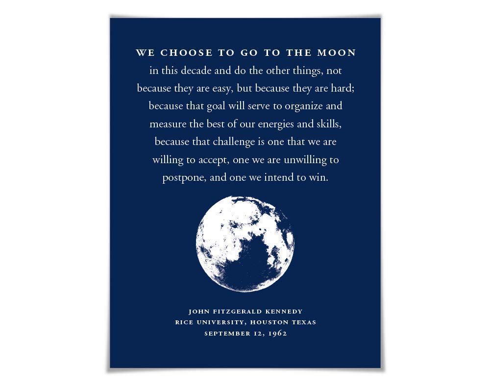 Amazon.com: John Fitzgerald Kennedy Moon Landing Presidential Speech ...
