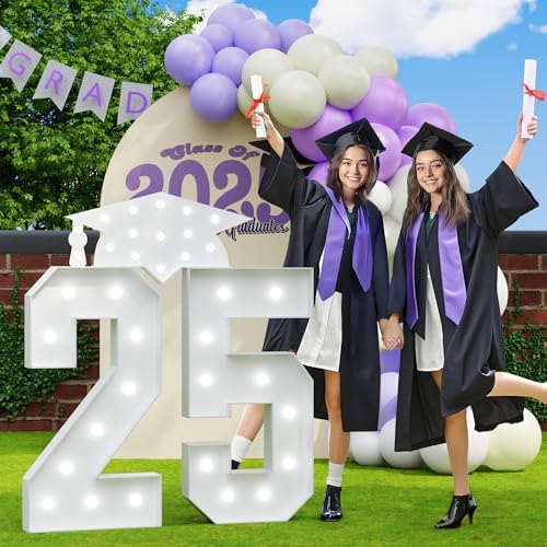 Amazon.com: Graduation Decorations Class of 2025, 4FT Marquee Numbers ...