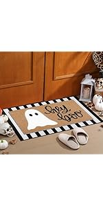 Amazon.com : Tinideya 2 Pcs Halloween Welcome Door Mat Ghost Outdoor ...