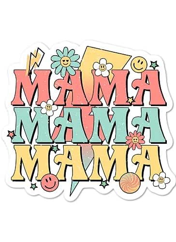 Amazon.com: MAMA MAMA MAMA floral retro MAMA sticker waterproof MAMA ...