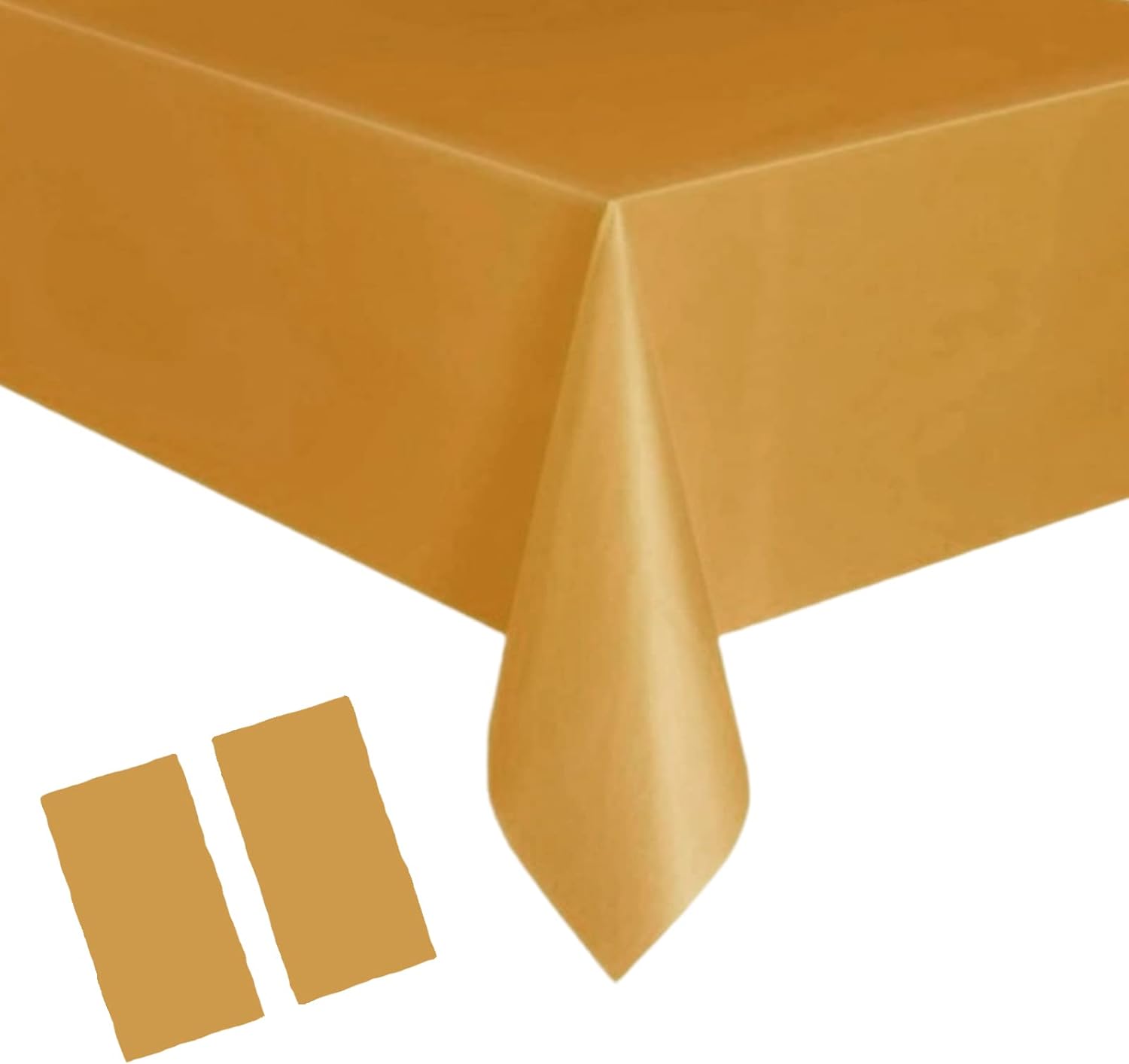 2Pcs 137*274cm Gold Disposable TableCloth Christmas Party Rectangular ...