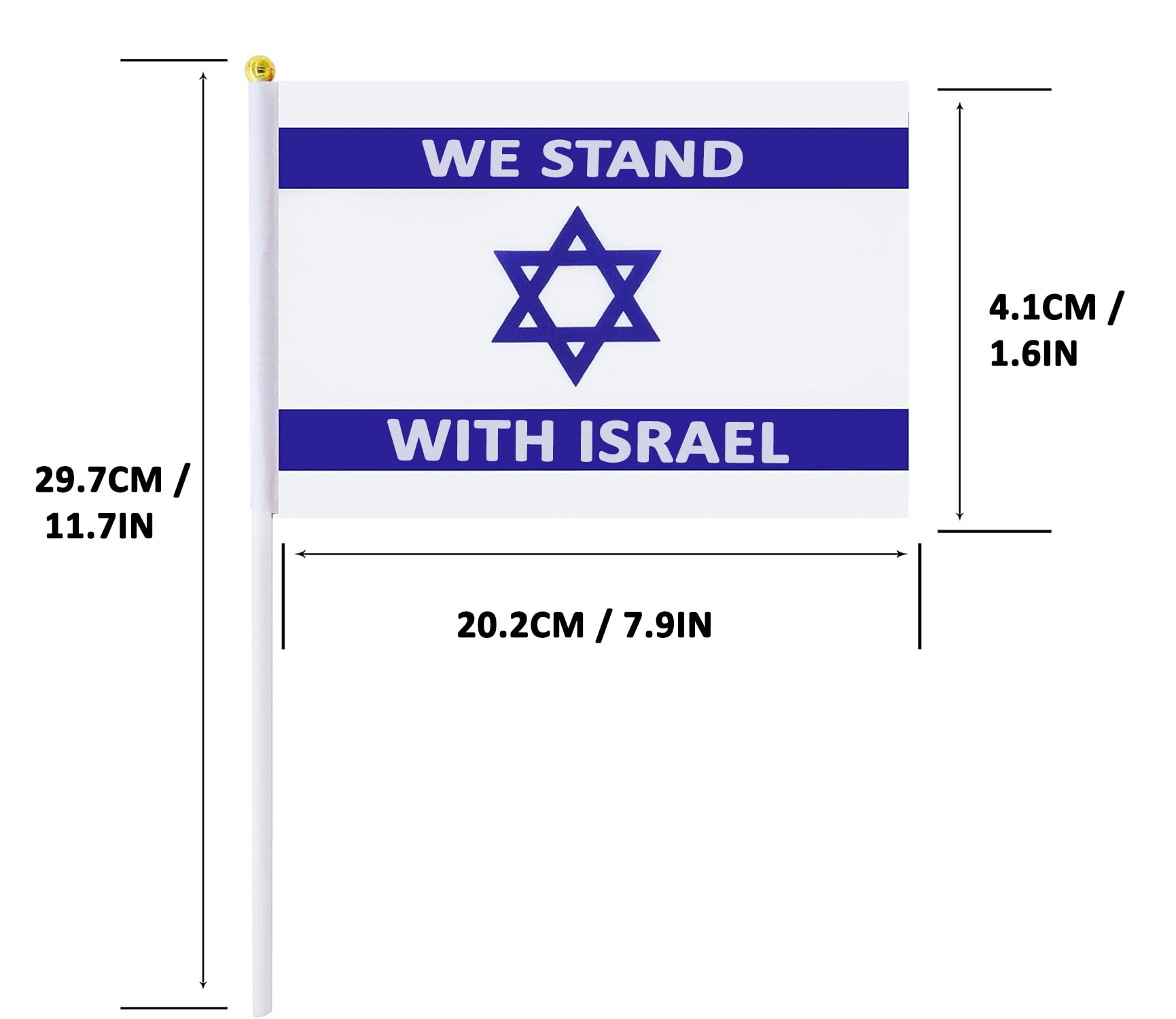 Snapklik.com : Israel Flag 3x5 Foot - Israeli National Flags Vivid ...