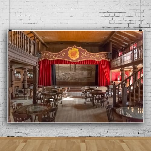Saloon Bar Western Backdrop Wild West Cowboy Backgrounds with Wood ...
