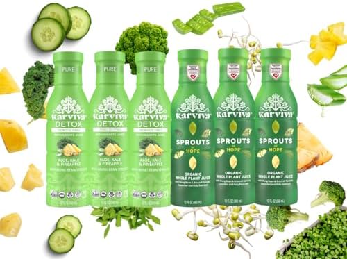 Amazon.com : Karviva Organic Broccoli Sprouts & Kiwi Detox Juice ...