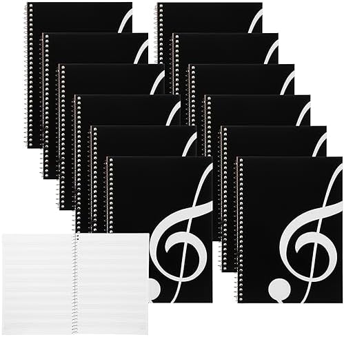 Amazon.com : ERUIZILLA Blank Sheet Music Notebook, Cardboark Spiral ...