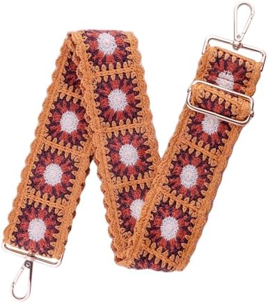 Amazon.com | Crochet Flower Purse Straps Replacement Crossbody for ...
