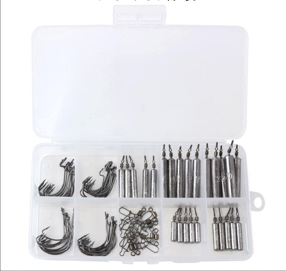 Fishing Weights, Pencil Drop Shot Fishing Sinkers, 85Pcs/90Pcs with Glowing Fishing Beads ...