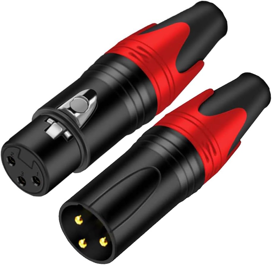IMAGINEA 3 Pin XLR Cable Connector Male and Female XLR Plugs Connectors ...